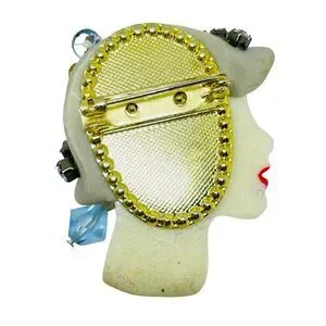 Unbranded | Jewelry | Vintage 8s Flapper Art Deco Style Ladies Face ...